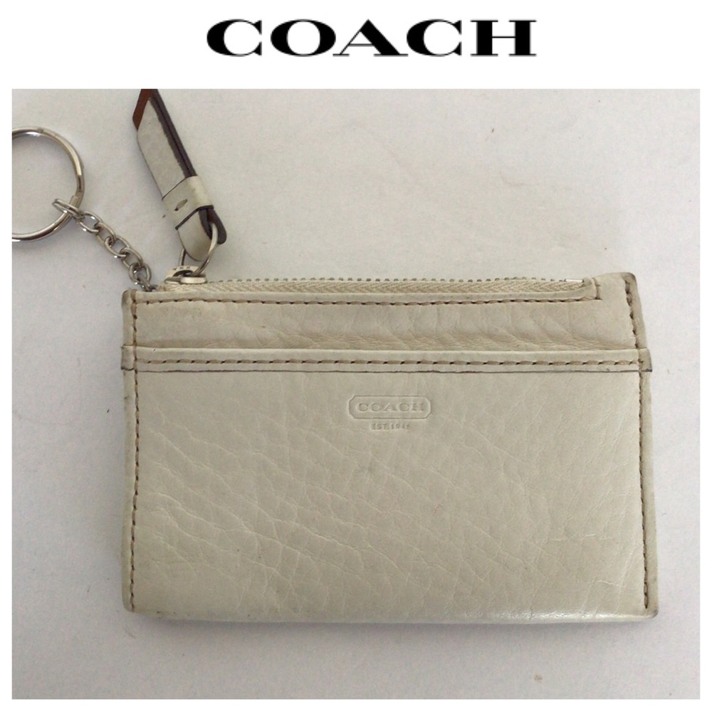 Coach Mini Skinny Id Case Ivory Leather - Gem